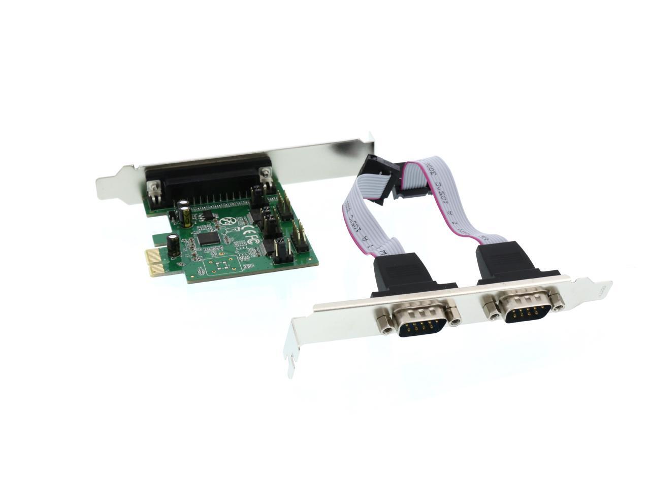 SYBA PCI-Express 2.0 x1, 2-Port DB9 Serial (RS-232) + 1-Port DB25 Parallel Printer (LPT1) Combo ...