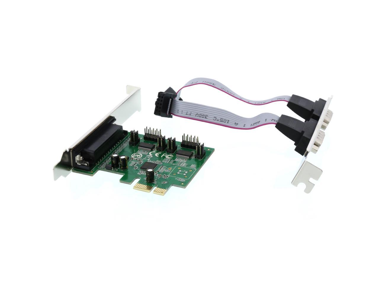 SYBA PCI-Express 2.0 x1, 2-Port DB9 Serial (RS-232) + 1-Port DB25 Parallel Printer (LPT1) Combo ...