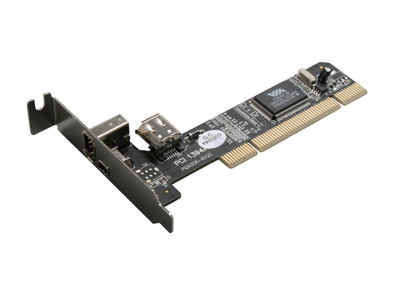 StarTech PCI1394_2LP 3 Port PCI Low Profile 1394a FireWire Adapter Card w/ Video Editing Kit ...
