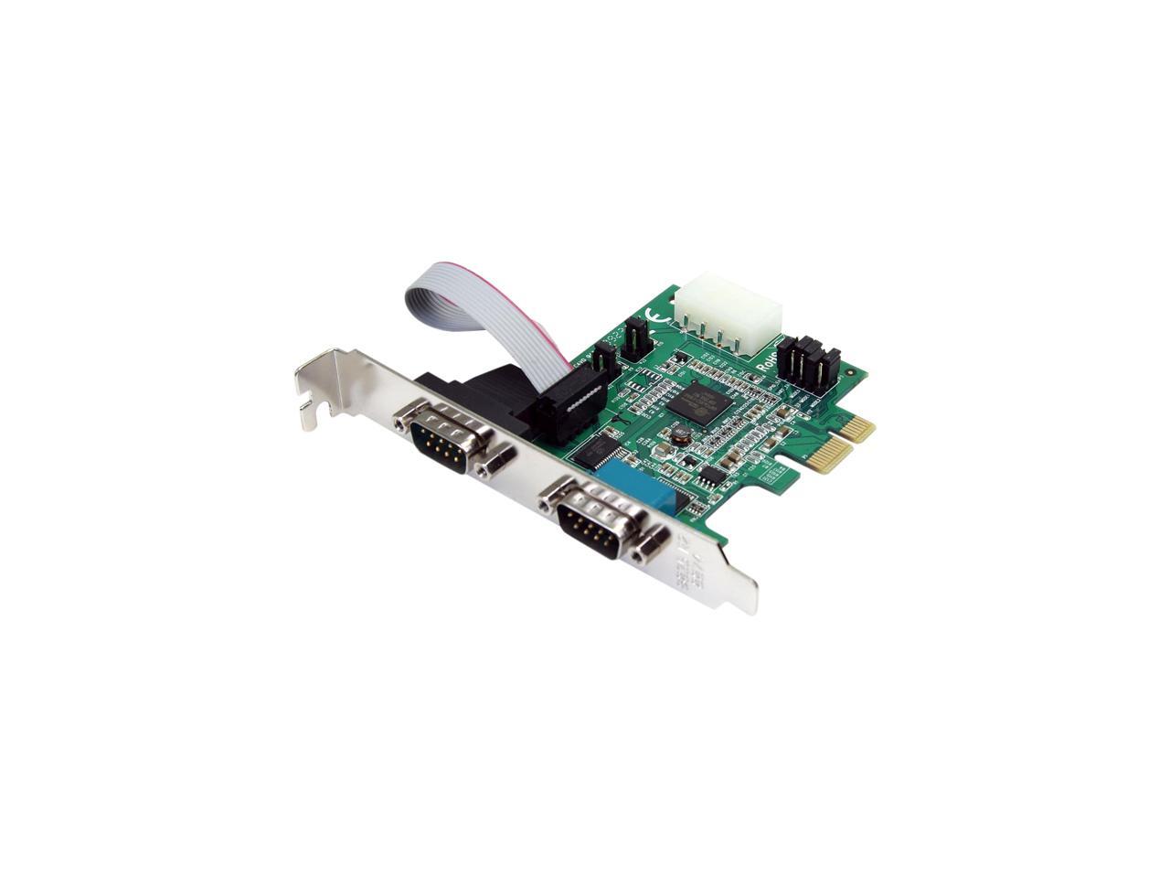 StarTech 2 Port Native PCI Express RS232 Serial Adapter Card with 16950 UART - Newegg.com