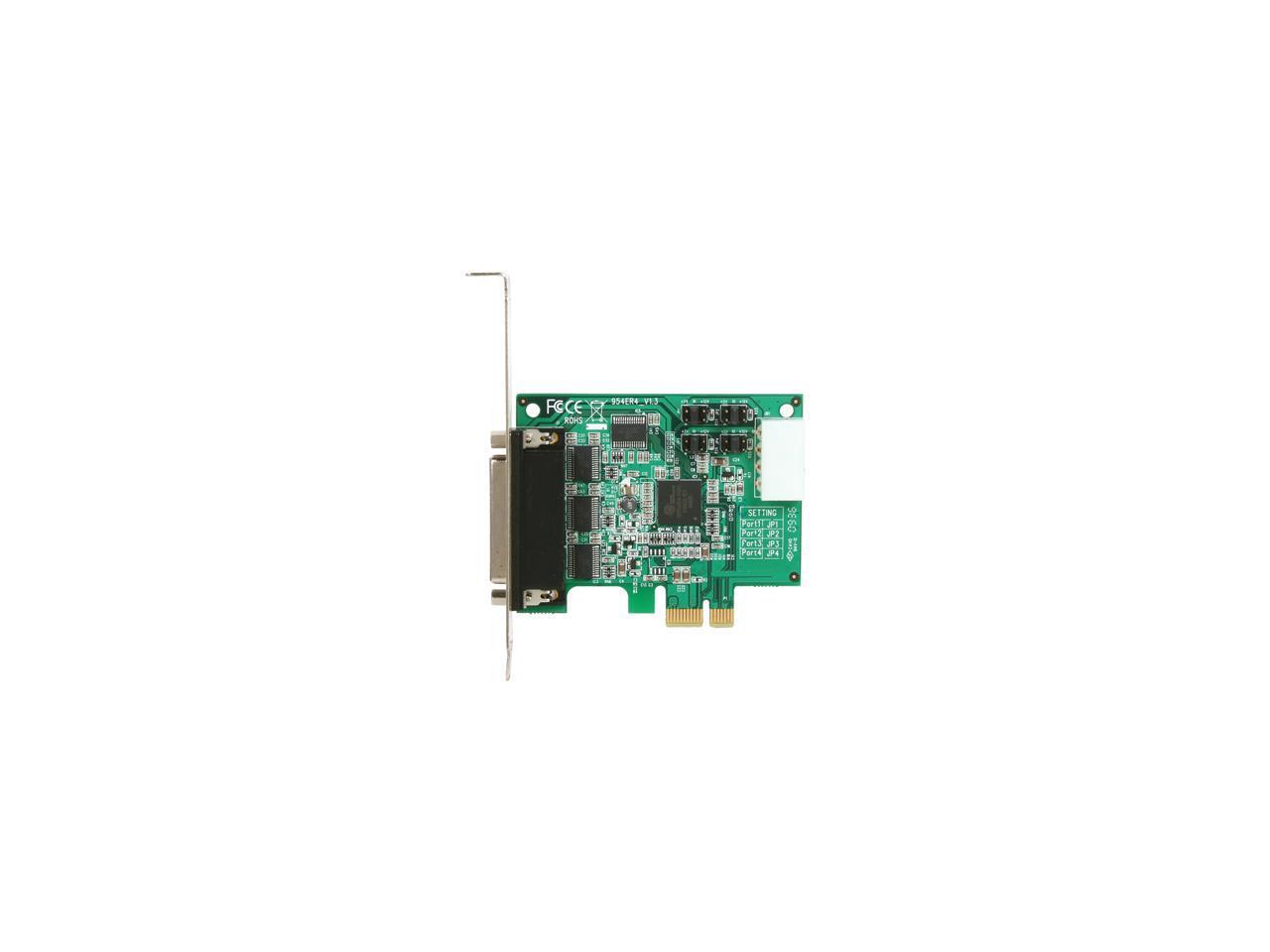 StarTech.com 4 Port Native PCI Express RS232 Serial Adapter Card with 16950 UART Model PEX4S952 ...