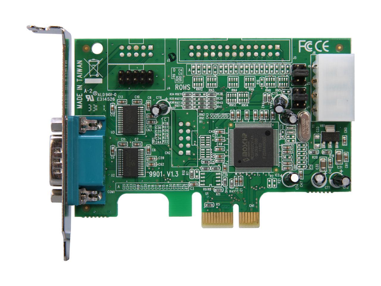 StarTech.com 2 Port Low Profile Native RS232 PCIE Serial Card with ...