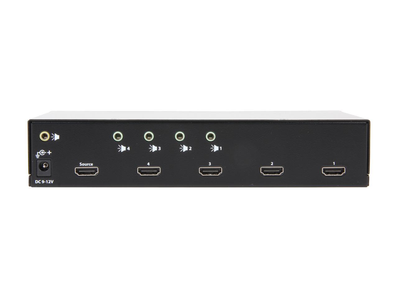 StarTech ST124HDMI2 HDMI Splitter 1 In 4 Out - 1080p - 4 Port -Mounting ...