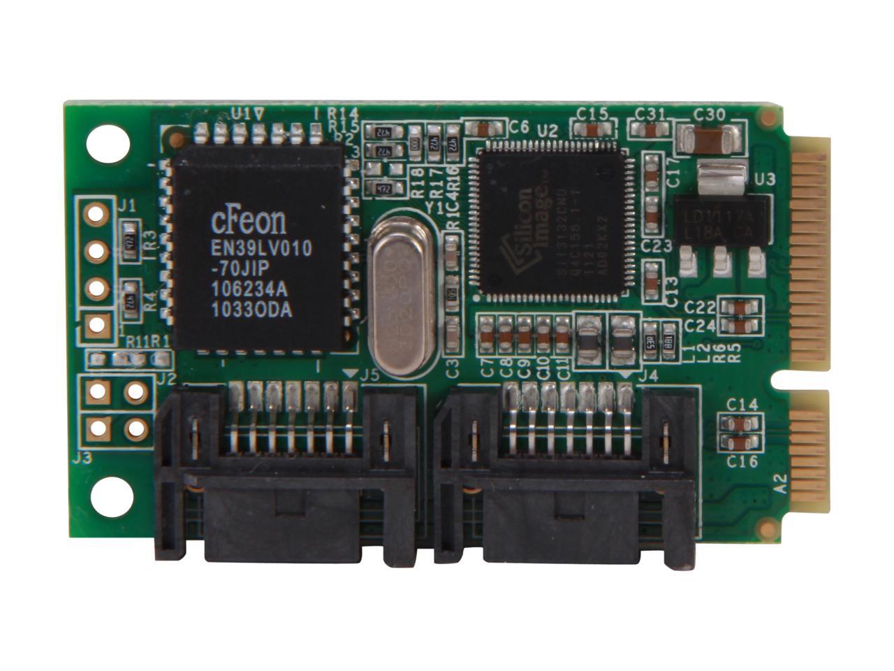 StarTech.com 2 Port Mini PCI Express Internal SATA II Controller Card ...