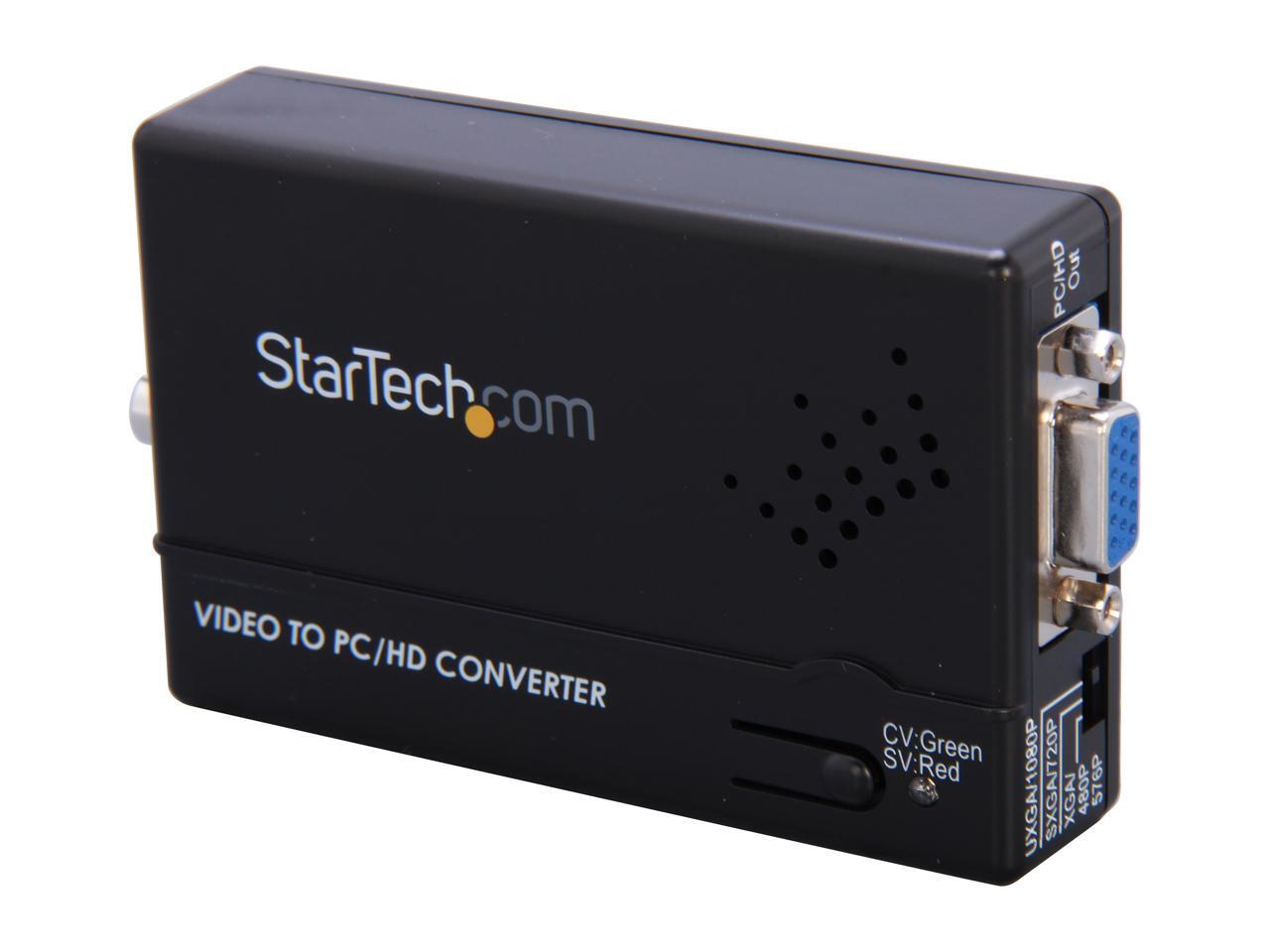 StarTech.com VID2VGATV2 Composite and S-Video to VGA Video Scan ...