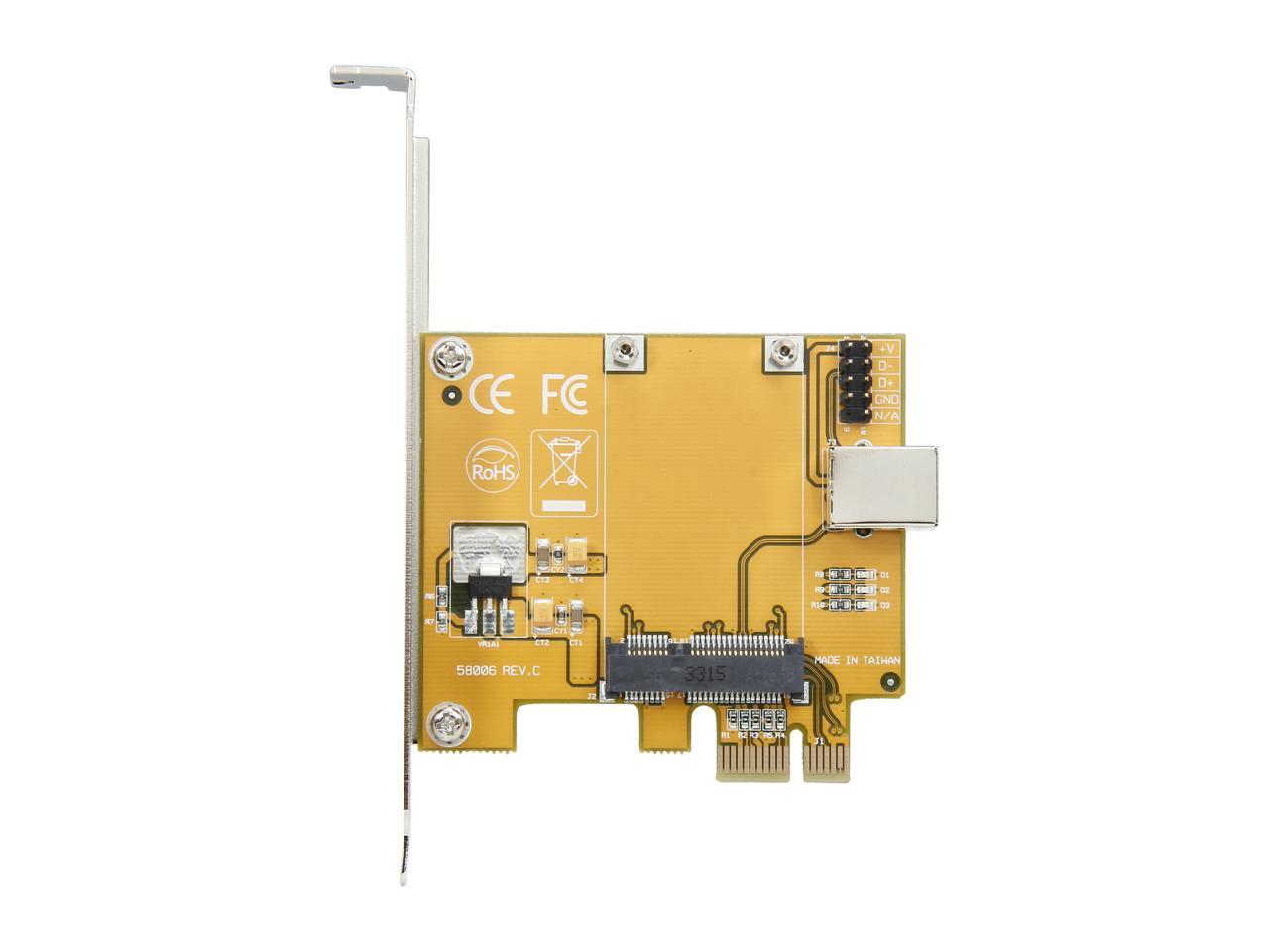 StarTech.com PCI Express to Mini PCI Express Card Adapter (PEX2MPEX ...