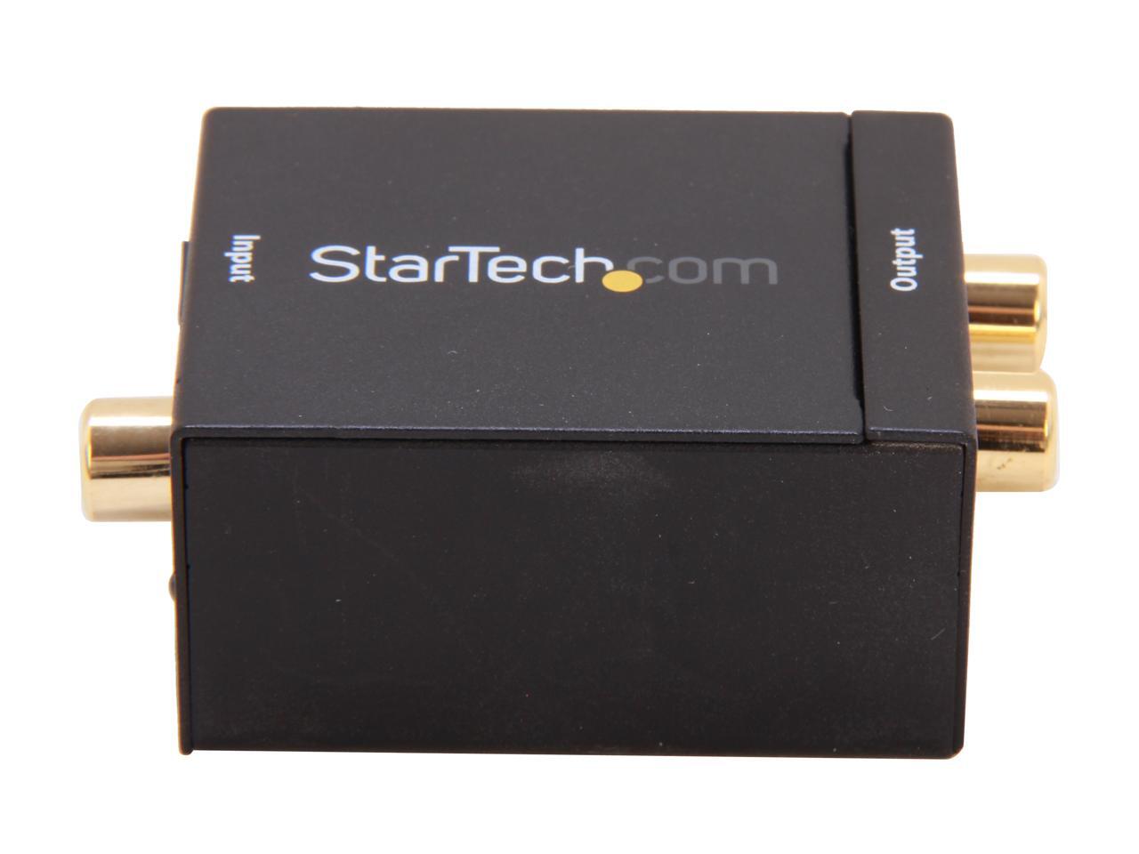 StarTech.com SPDIF2AA SPDIF Digital Coaxial or Toslink to Stereo RCA ...