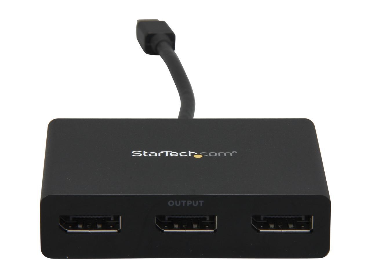 Mstmdp123dp Mini Displayport 1 2 To Triple Head Displayport Multi Monitor Mst Hub