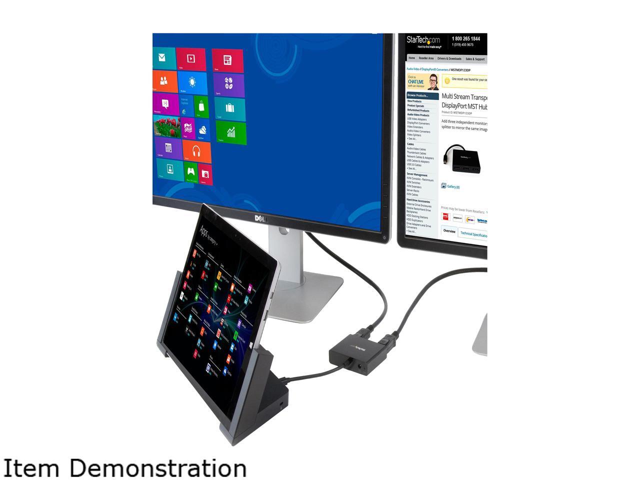 StarTech.com MSTMDP123DP Mini DisplayPort to DisplayPort Multi Monitor ...