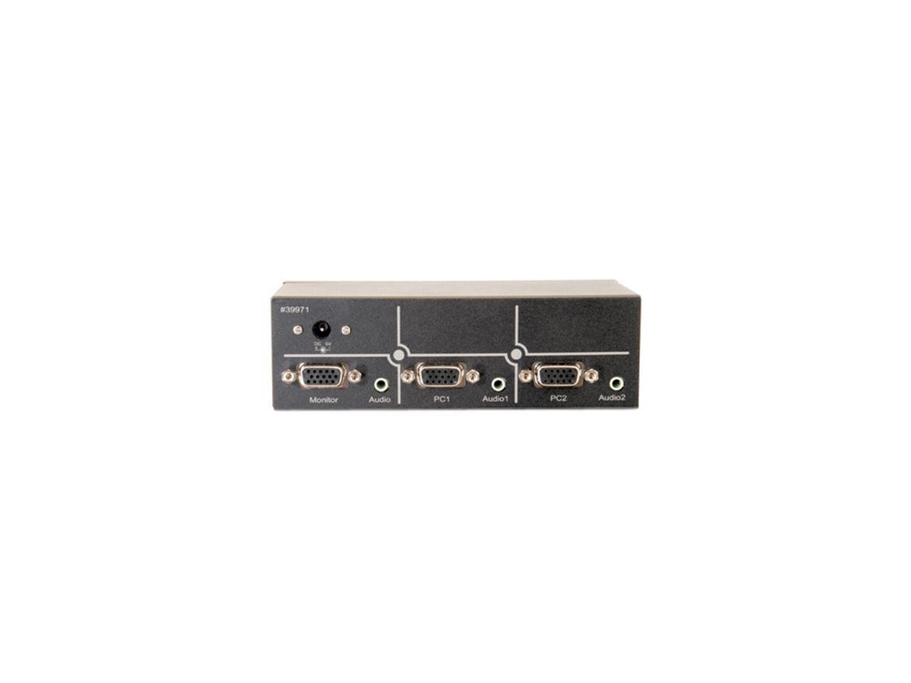 C2G TruLink 2-Port UXGA Monitor Switcher/Extender with 3.5mm Audio ...