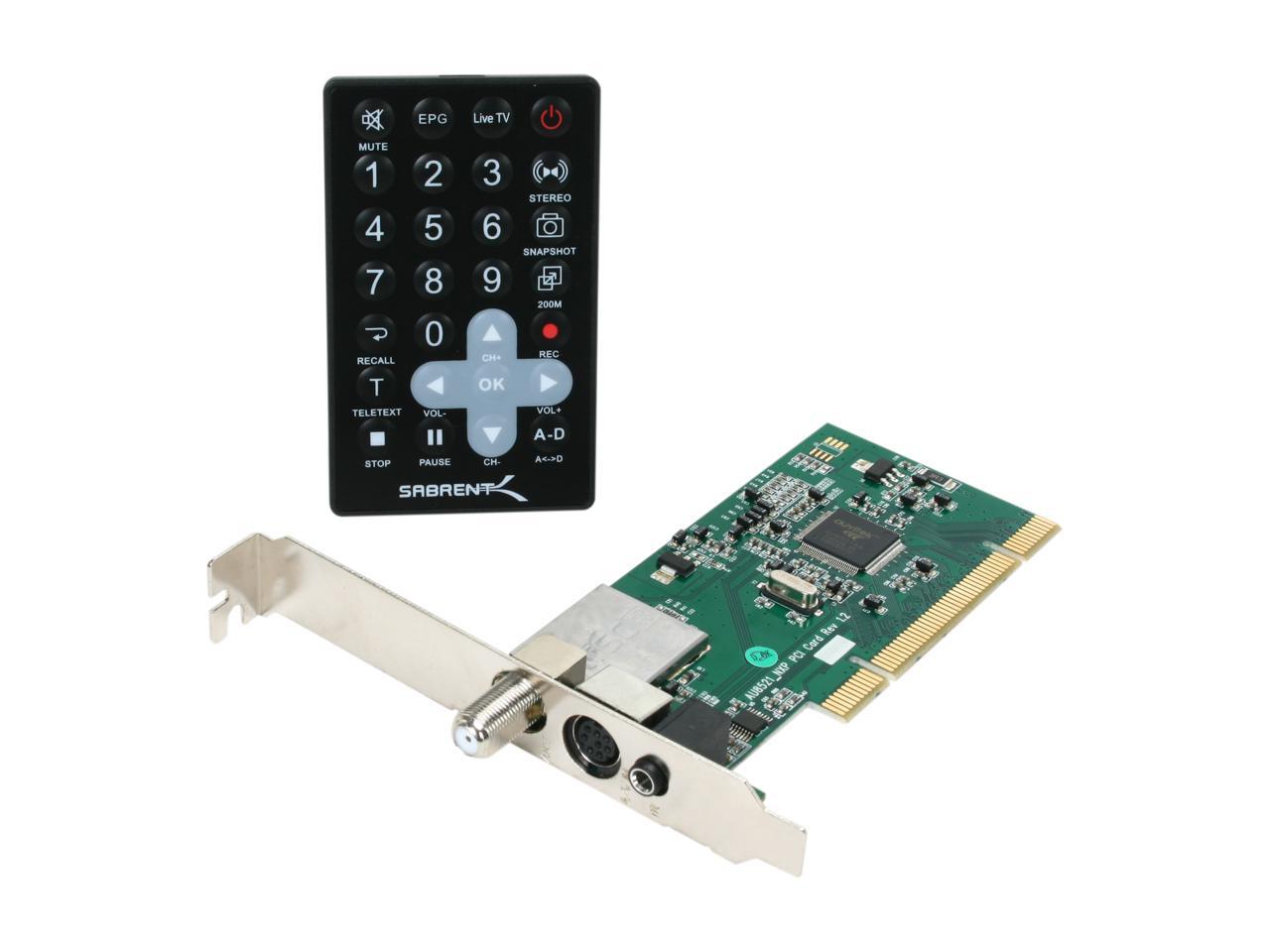 SABRENT Hybrid PCI HDTV TV Tuner with FM Radio & Remote Control (ATSC ...