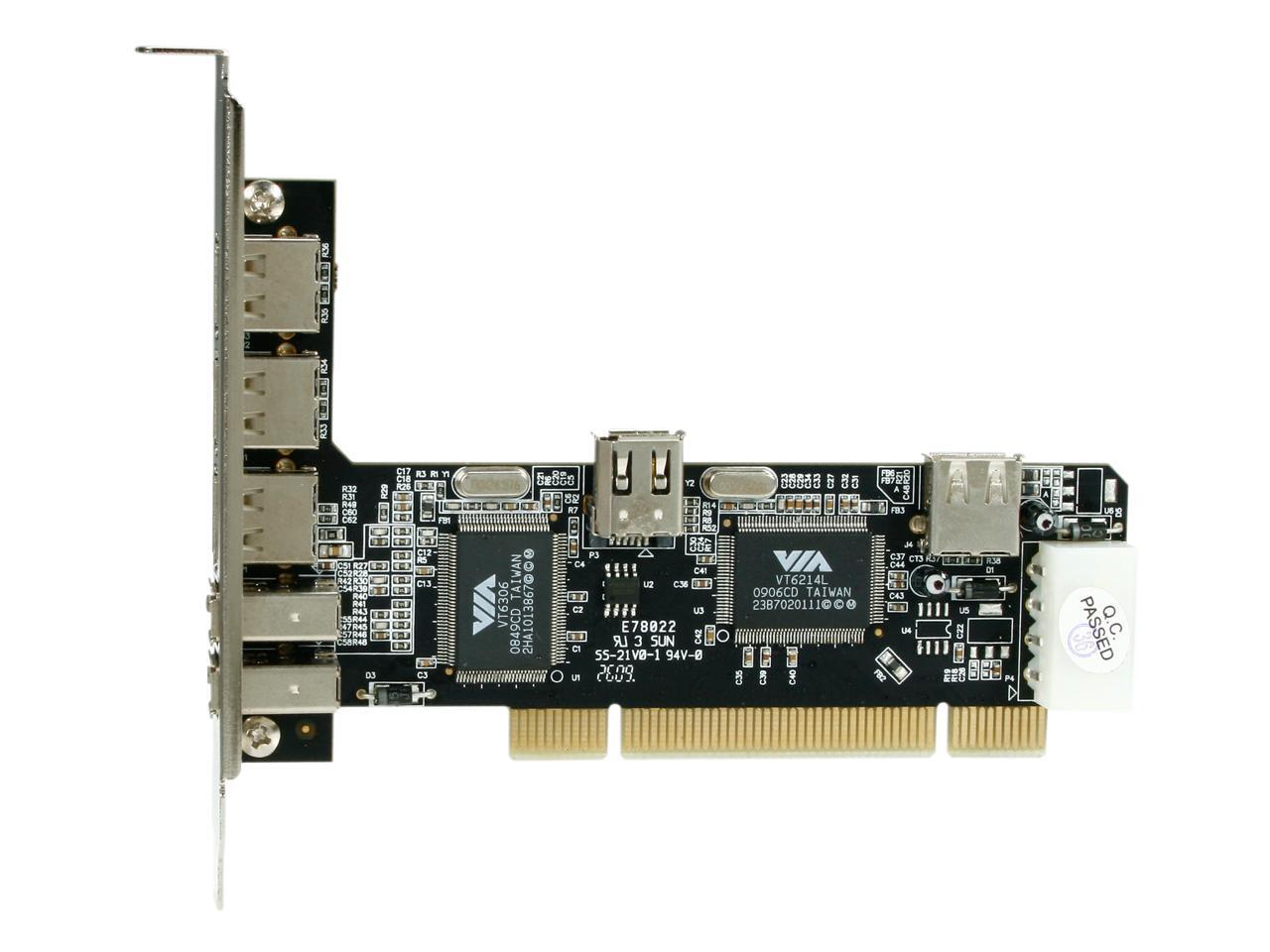 VANTEC 4-Port USB 2.0 & 3-Port FireWire 400 PCI Combo Host Card Model UGT-UF100 - Newegg.com