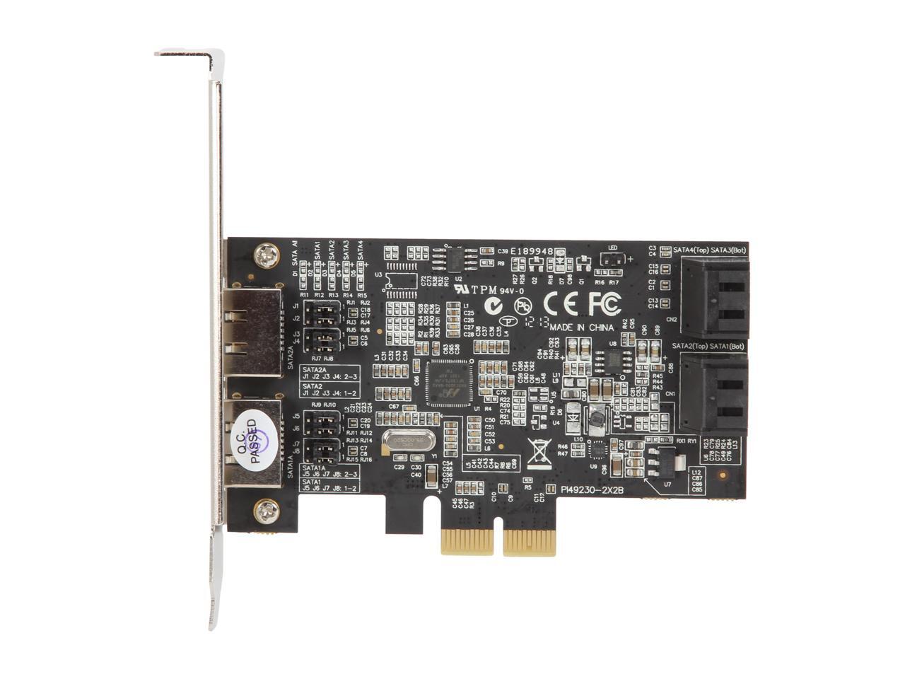 VANTEC 4 Channel 6-Port SATA 6Gb/s PCIe RAID Host Card Model UGT-ST644R ...