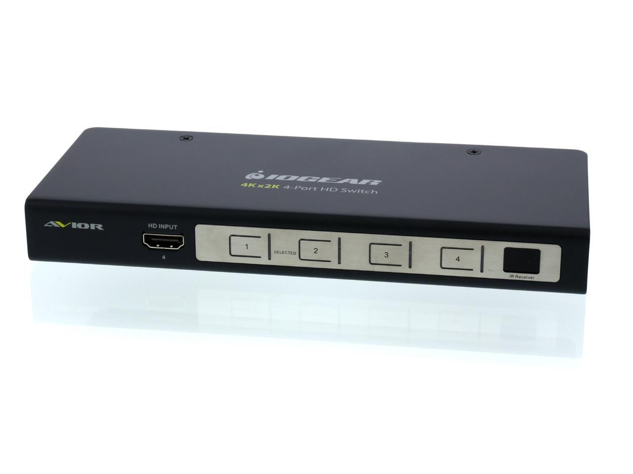 IOGEAR 4K UHD 4-Port HDMI Switch with RS-232 Support GHSW8241 - Newegg.com