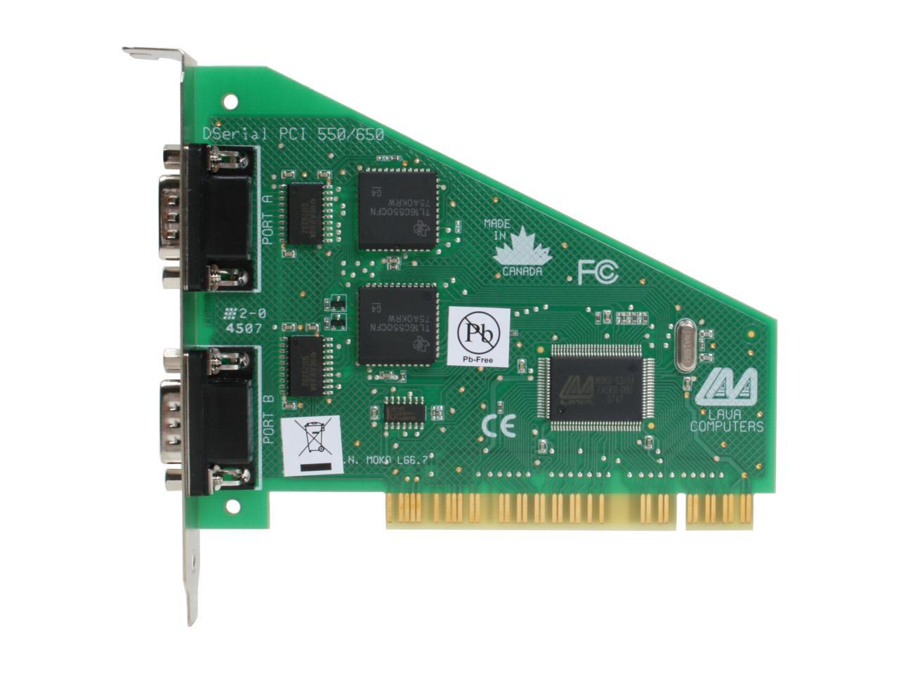 LAVA Computer 2-Port Serial Card (PCI Bus 16550) Model DSerial-PCI ...