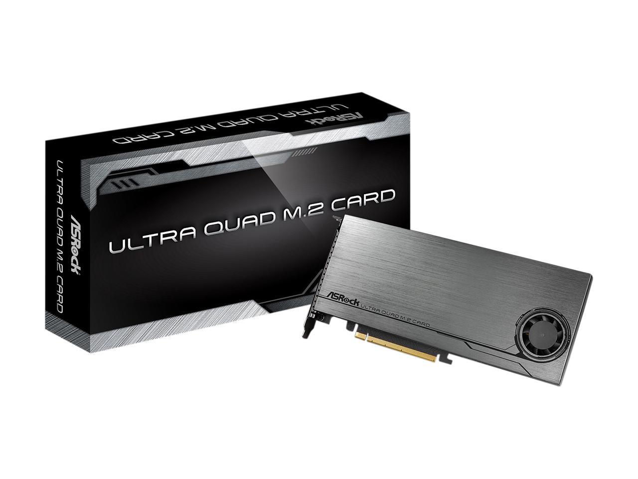ASRock ULTRA QUAD M.2 CARD PCI-e to 4x M.2 Card - Newegg.com