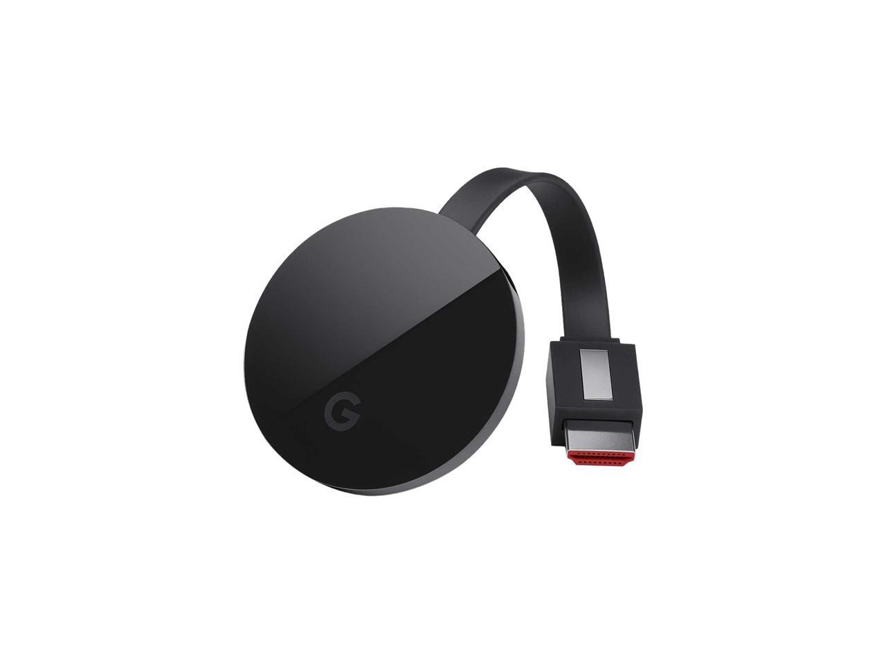 Google Chromecast Ultra, Stream 4K and HDR, Built-in Ethernet Adapter ...