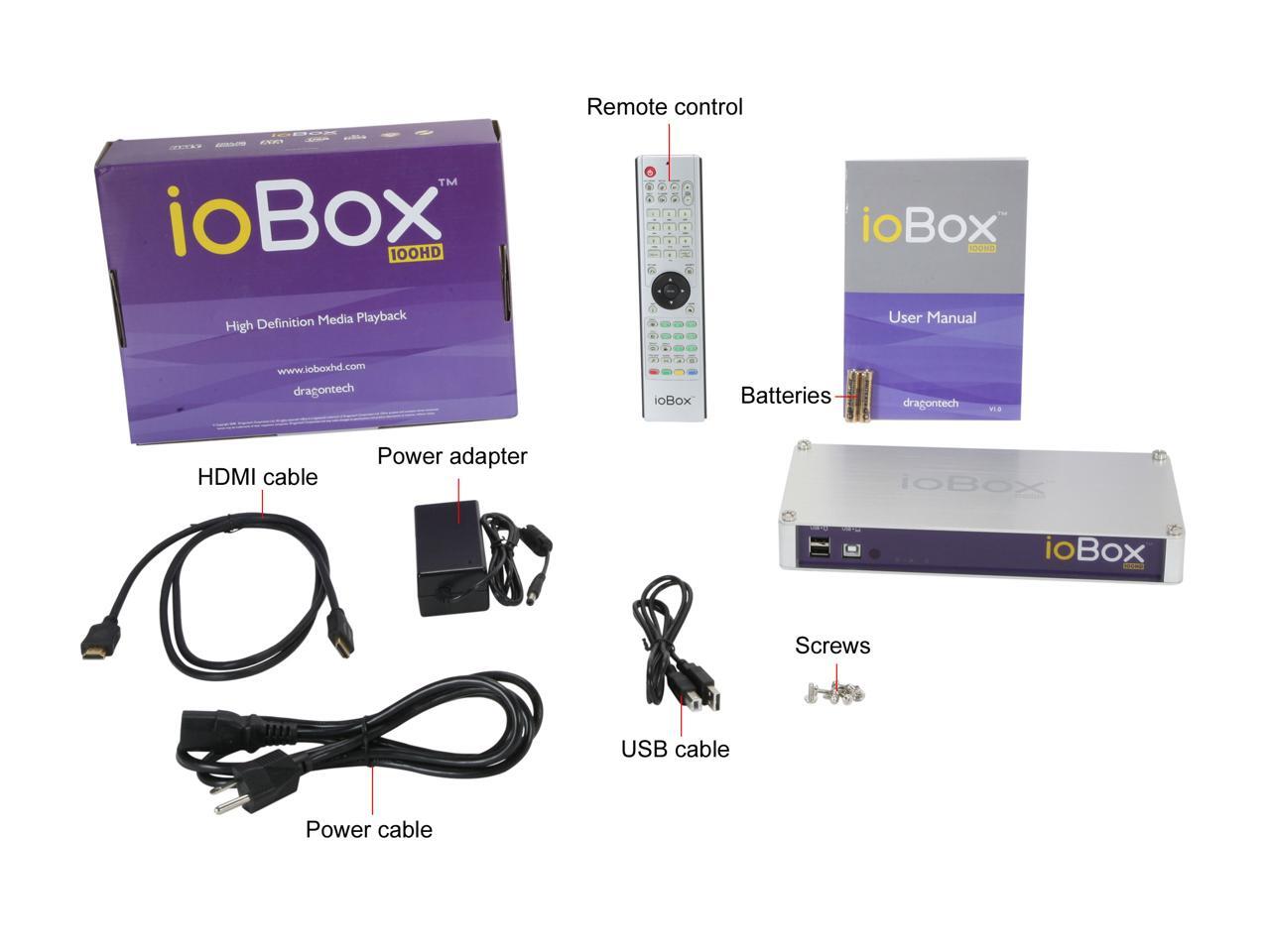 ioBox HD Media Player with Network 100HD USB 2.0 Interface - Newegg.com