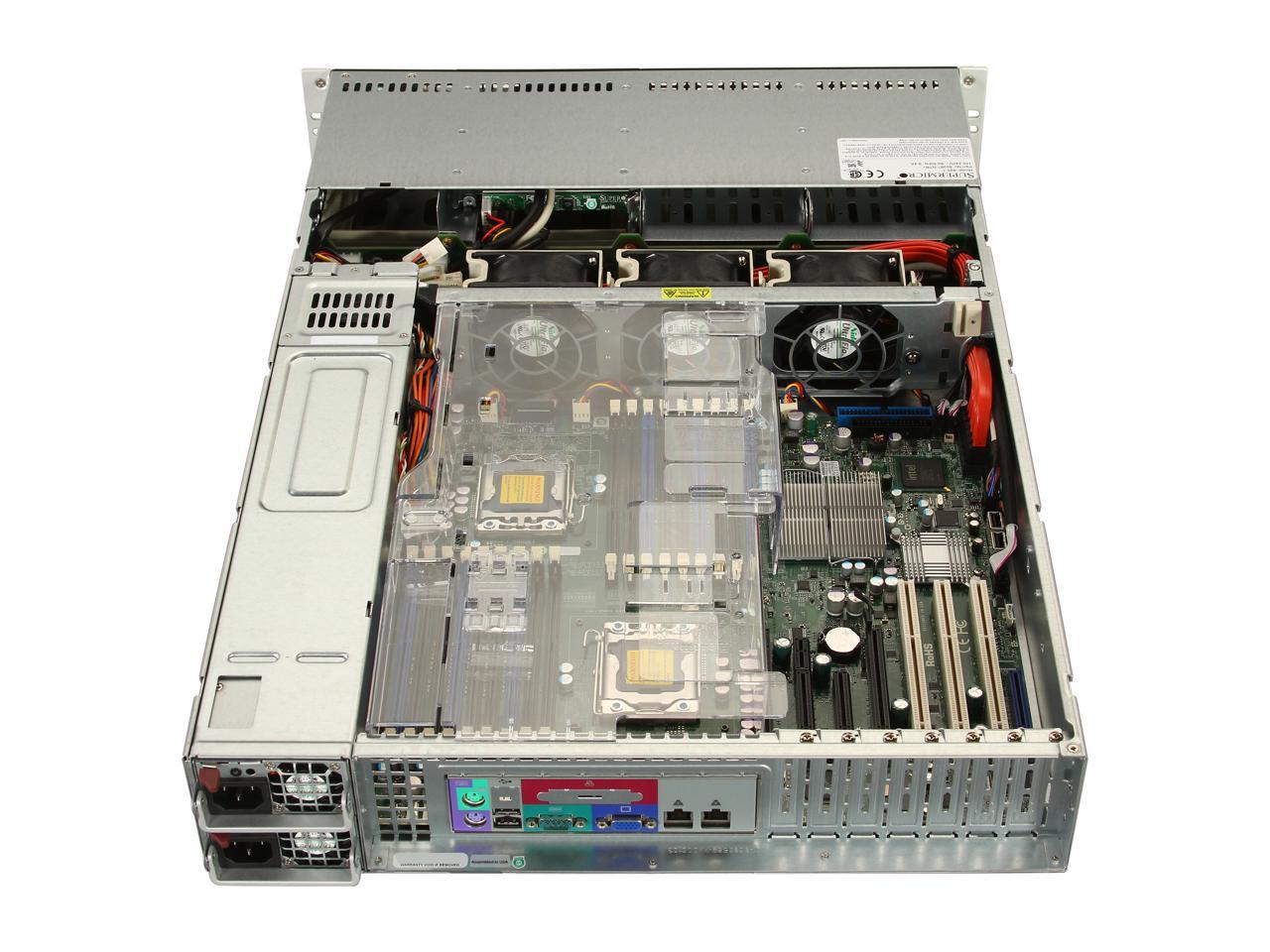 SUPERMICRO SYS-6026T-NTR+ 2U Rackmount Server Barebone Intel 5520 Dual LGA 1366 Dual Intel Xeon ...