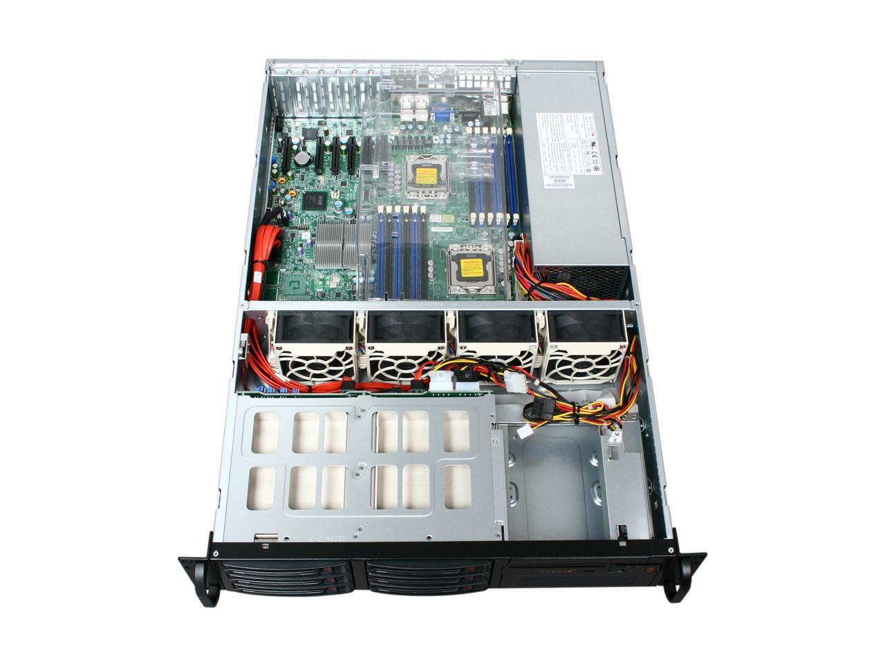 SUPERMICRO SYS-6026T-TF 2U Rackmount Server Barebone Intel 5520 Dual LGA 1366 Dual Intel Xeon ...