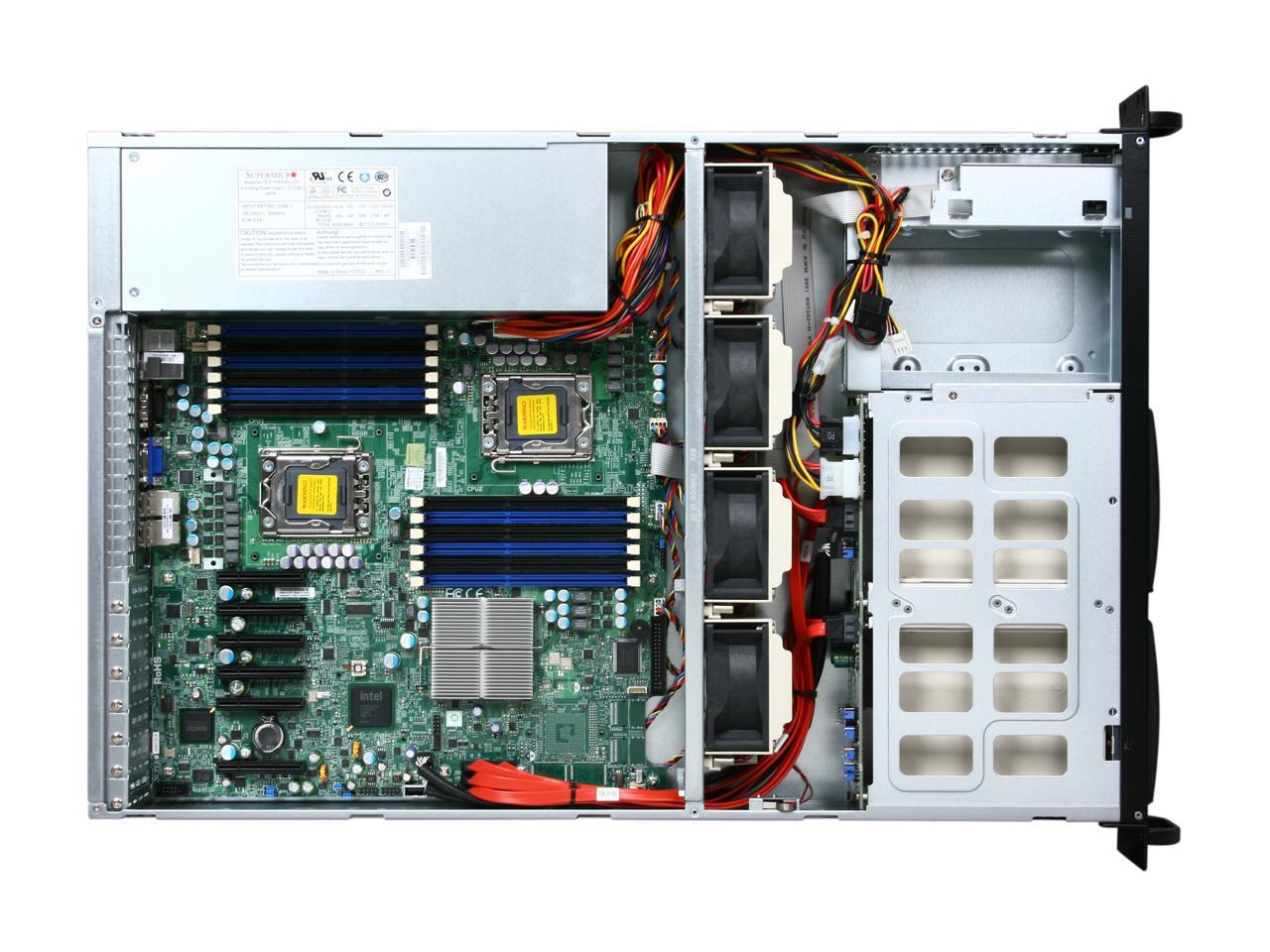 SUPERMICRO SYS-6026T-TF 2U Rackmount Server Barebone Intel 5520 Dual LGA 1366 Dual Intel Xeon ...
