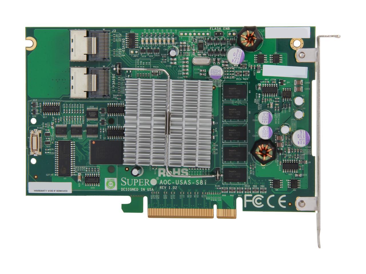 SUPERMICRO AOC-USAS-S8i PCI Express SATA / SAS RAID Controller Card ...
