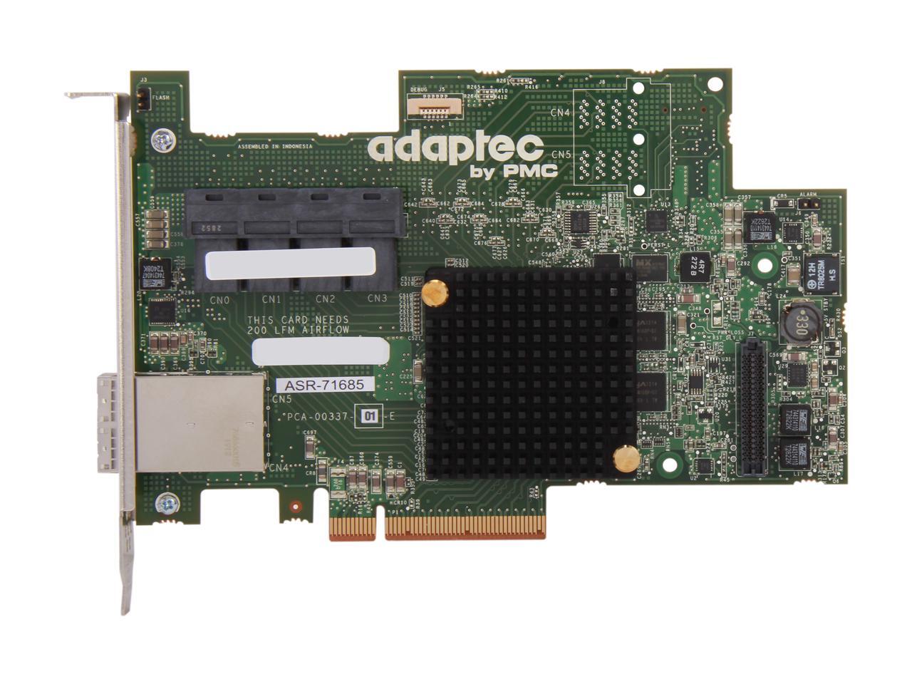 Adaptec Series 7 2274700-R (71685) PCI-Express 3.0 x8 SATA / SAS RAID ...