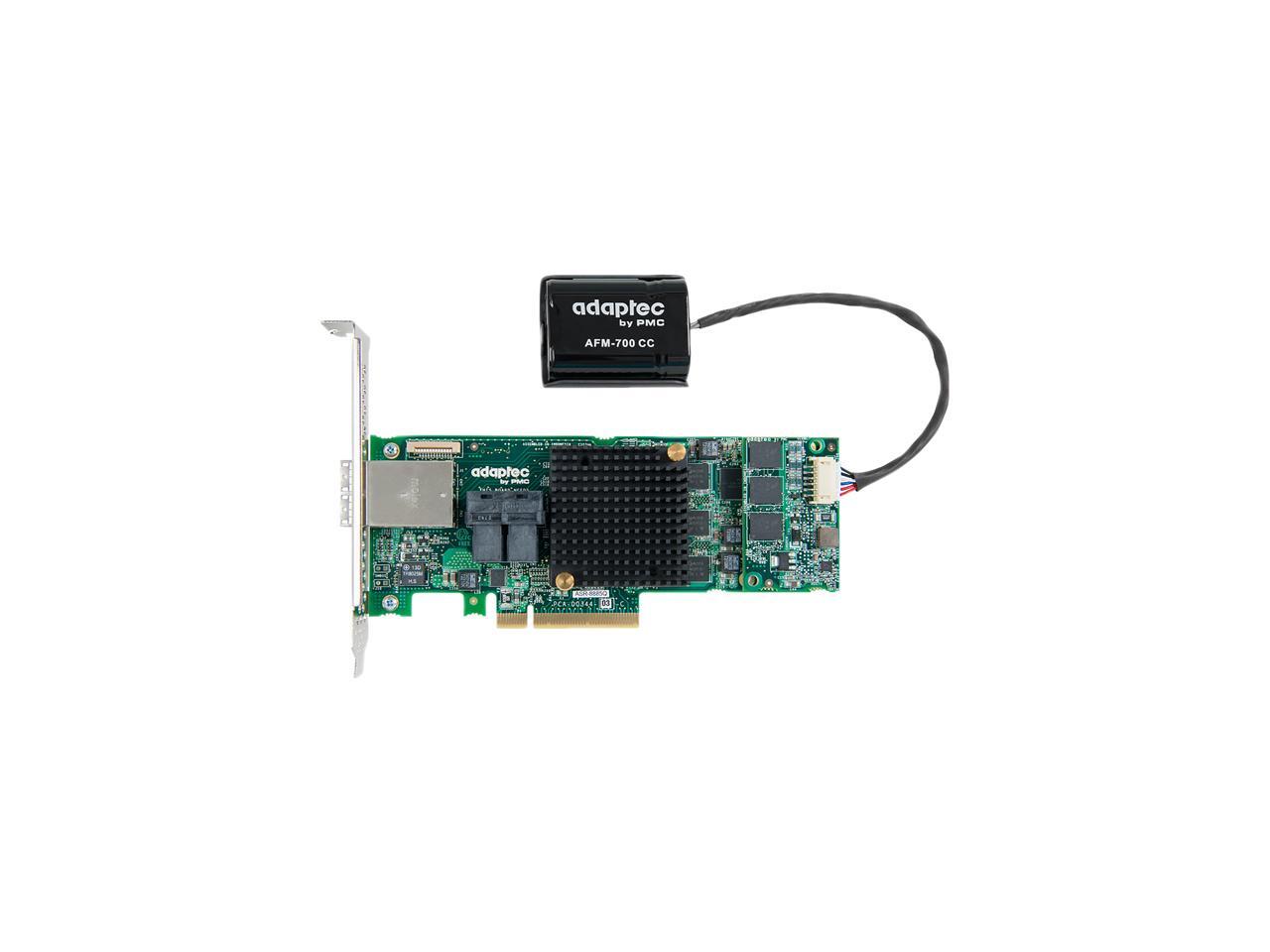 Adaptec 8885Q (2277100-R) PCI-Express 3.0 x8 SATA / SAS High Port Count ...