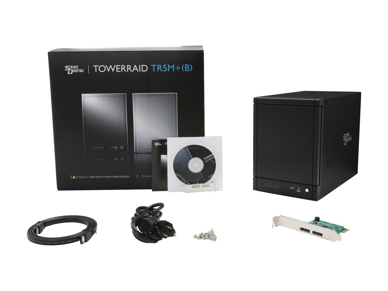 Sans Digital 5-Bay eSATA RAID 0/1/10/5/JBOD Tower Storage Enclosure w ...