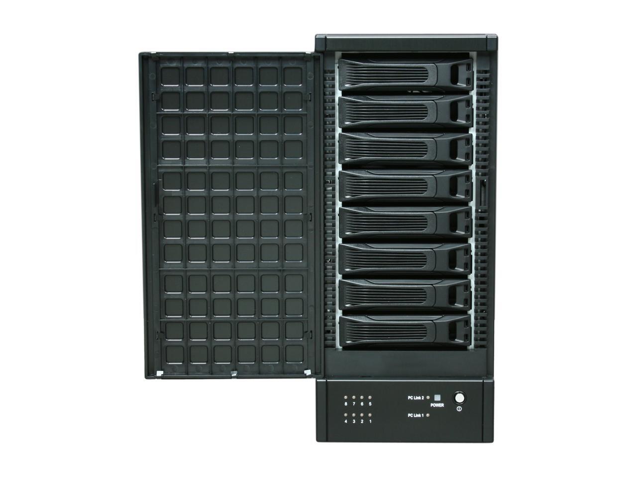 Sans Digital 8-Bay SAS/SATA JBOD Compact Tower Enclosure w/ Mini-SAS ...