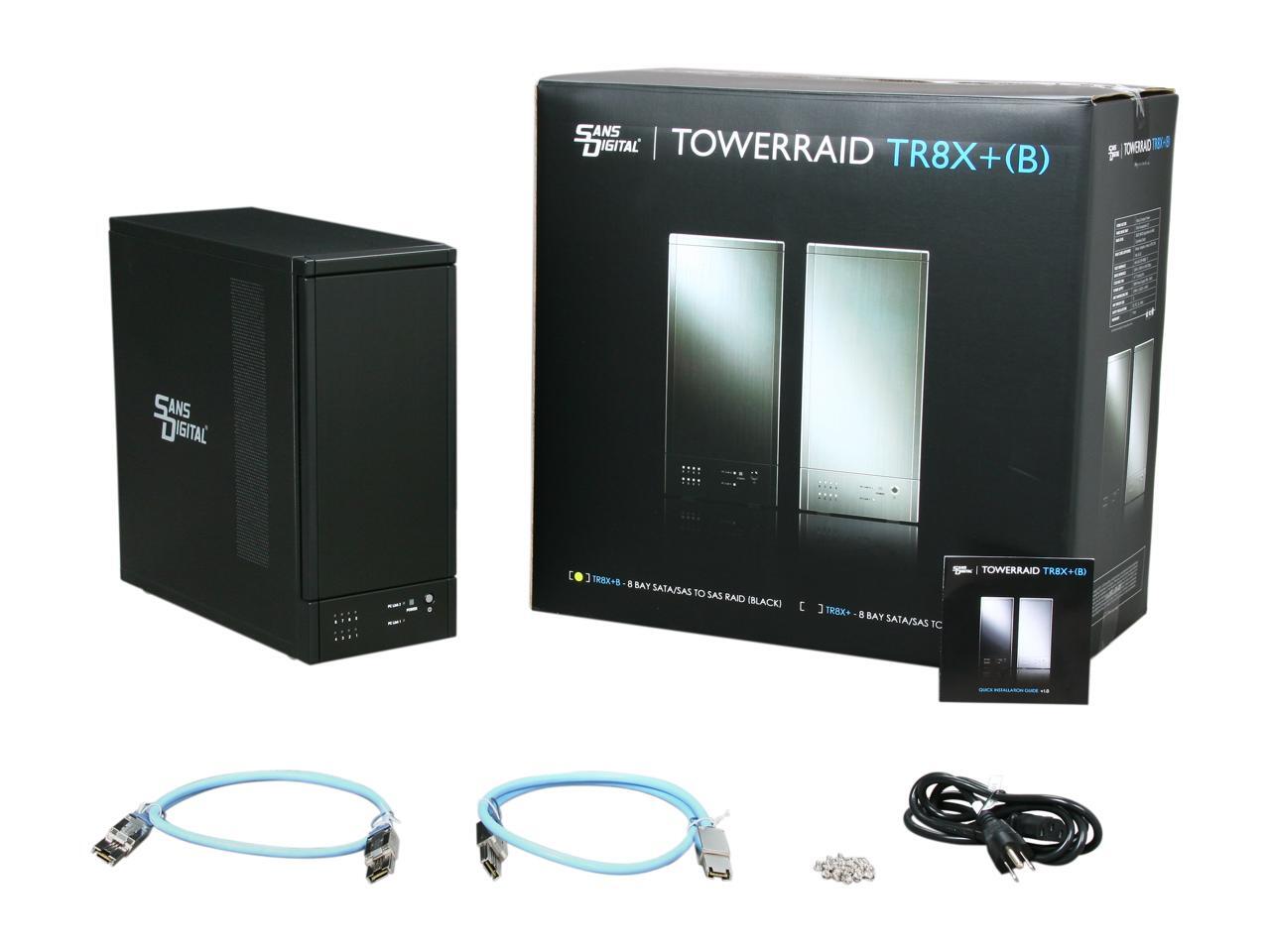 Sans Digital 8-Bay SAS/SATA JBOD Compact Tower Enclosure w/ Mini-SAS ...