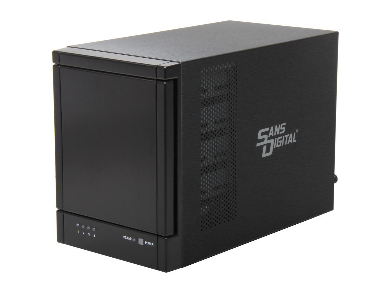 SANS DIGITAL TowerRAID TR4U+B JBOD 4 x SATA 3.5" Drive Bays 4 Bay SATA ...