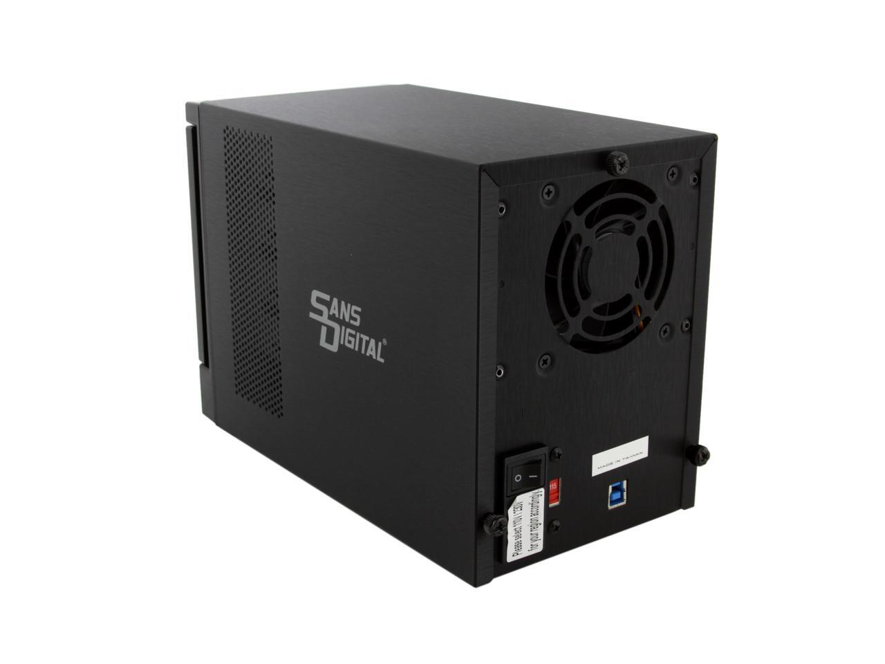 SANS DIGITAL TowerRAID TR4U+B JBOD 4 x SATA 3.5" Drive Bays 4 Bay SATA ...