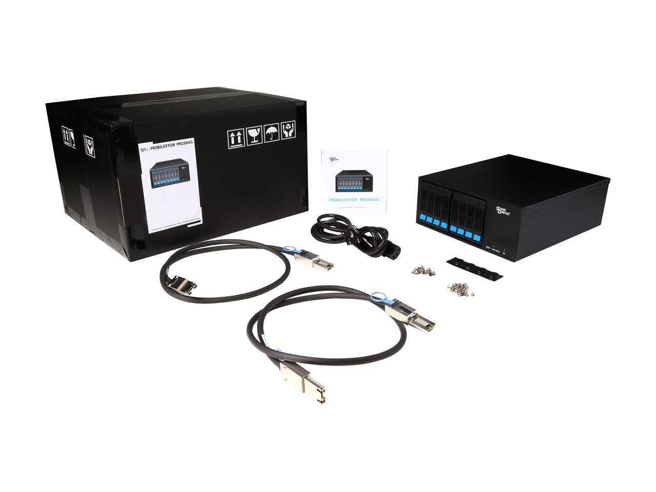 SANS DIGITAL MobileSTOR MS28X6G 8 Bay 2.5 tower SAS / SSD / SATA to 2 ...