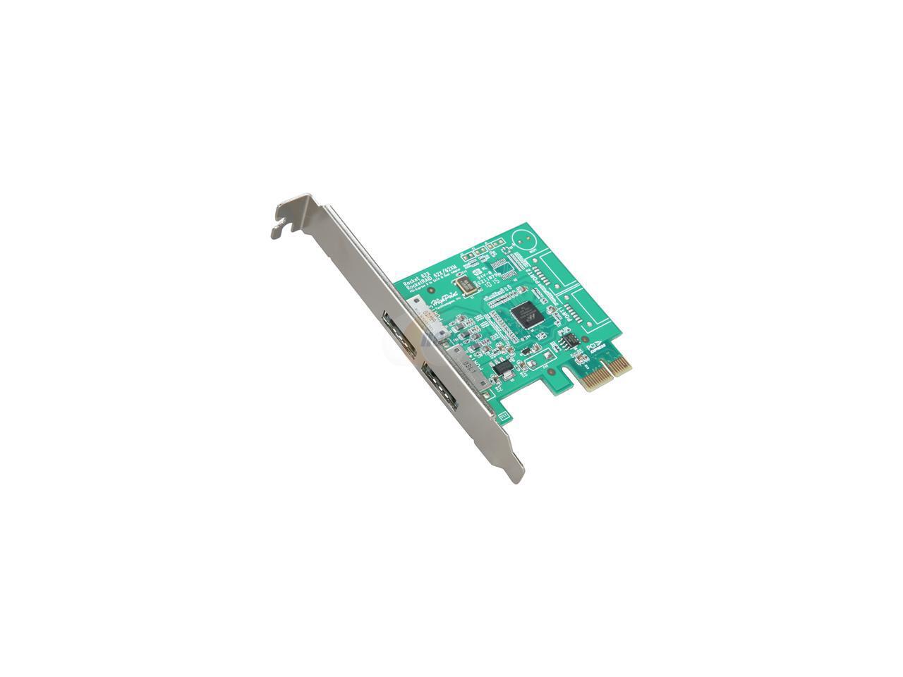 HighPoint Rocket Dual eSATA 6Gb/s PCI-Express 2.0 x1 SATA III (6.0Gb/s ...