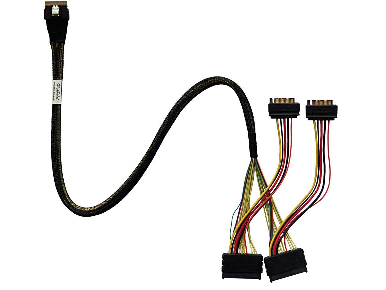 HighPoint TS8i-8639-060 SFF-8654 to U.2 SFF-8639 NVMe Cable with a 15 ...