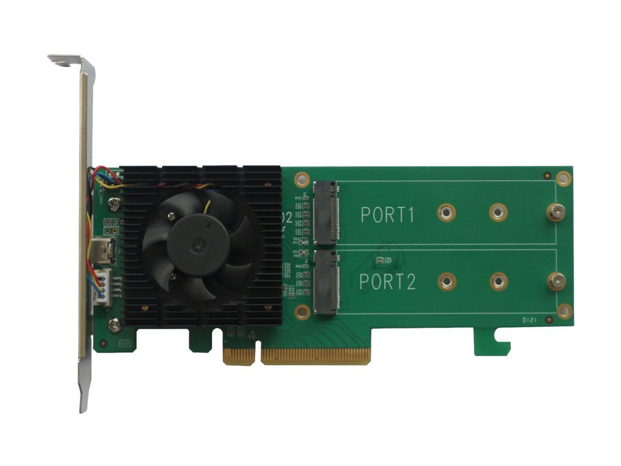 HighPoint SSD6202 Driverless, Bootable 2x M.2 PCIe Gen3 x8 NVMe RAID ...
