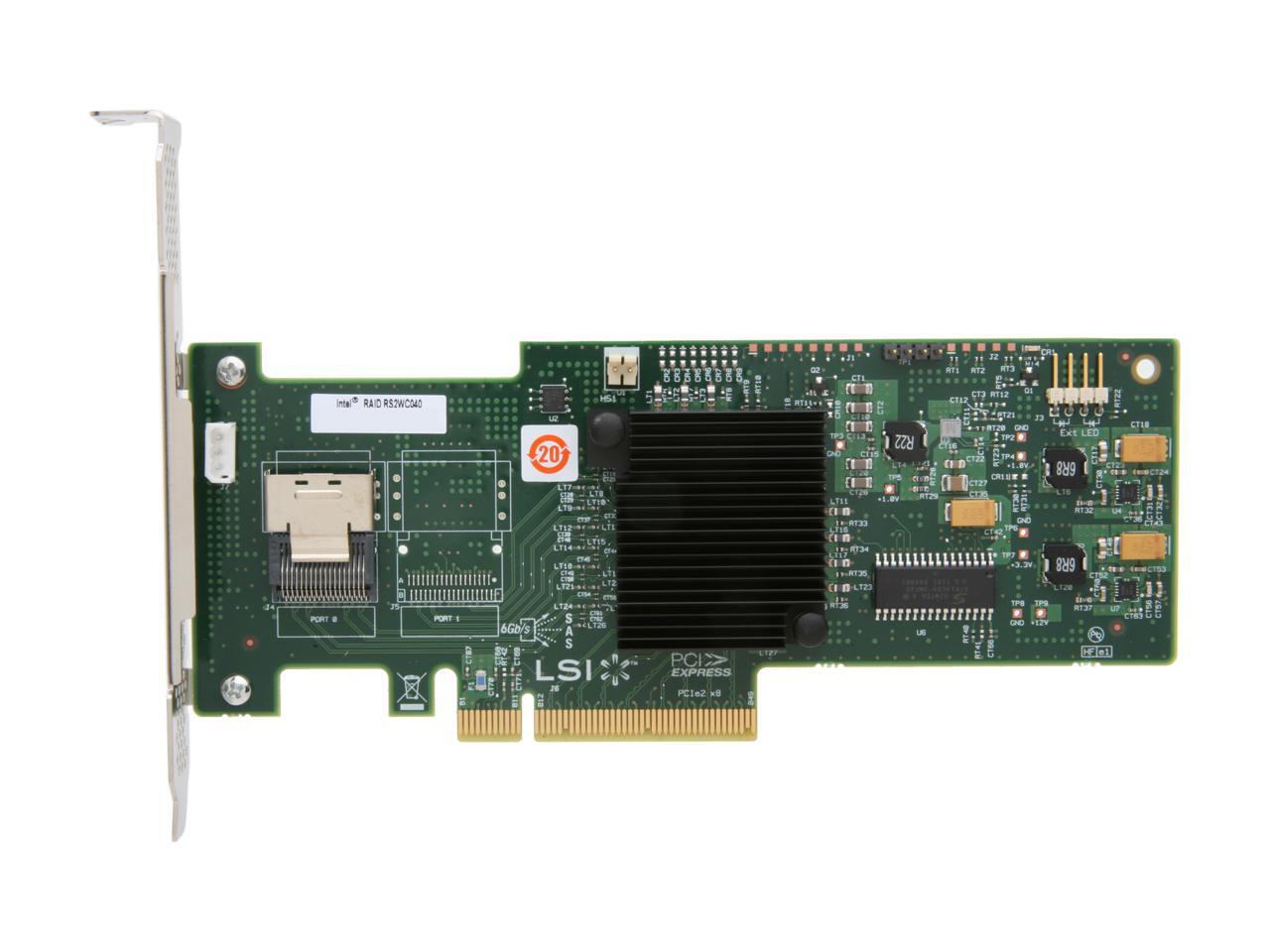 Intel RAID Controller Card 6G SAS PCI-E x8 4 internal ports (RS2WC040 ...