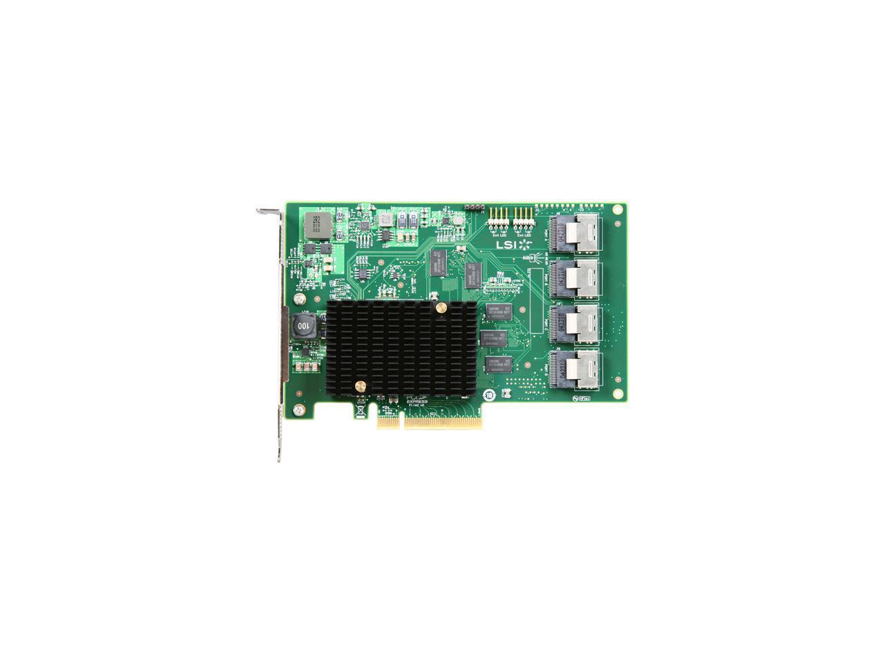 LSI LSI00244 (9201-16i) PCI-Express 2.0 x8 SATA / SAS Host Bus Adapter ...