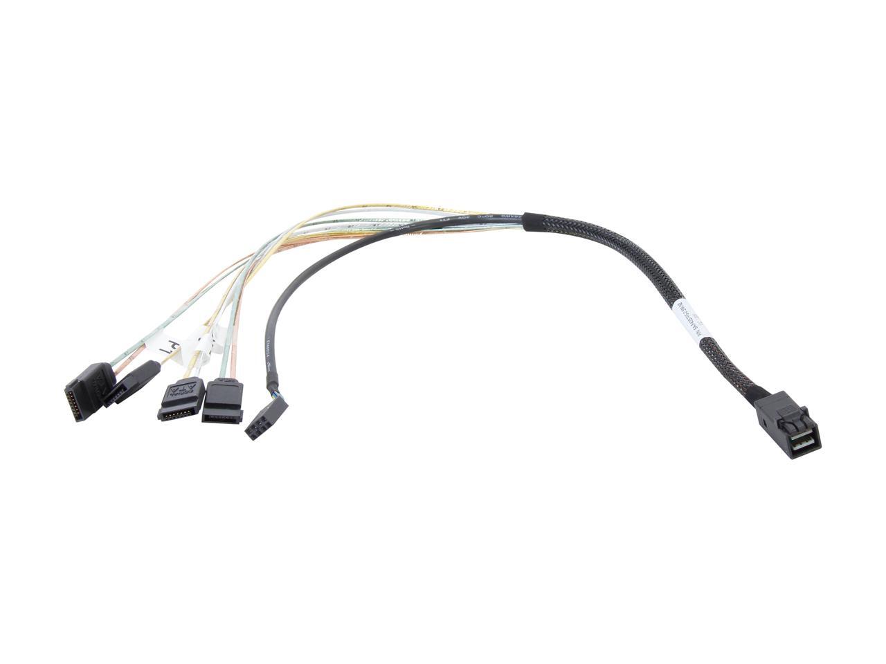 LSI LSI00409 0.5m Internal Cable SFF8643 to x4 SATA HDD (mini SAS HD to ...