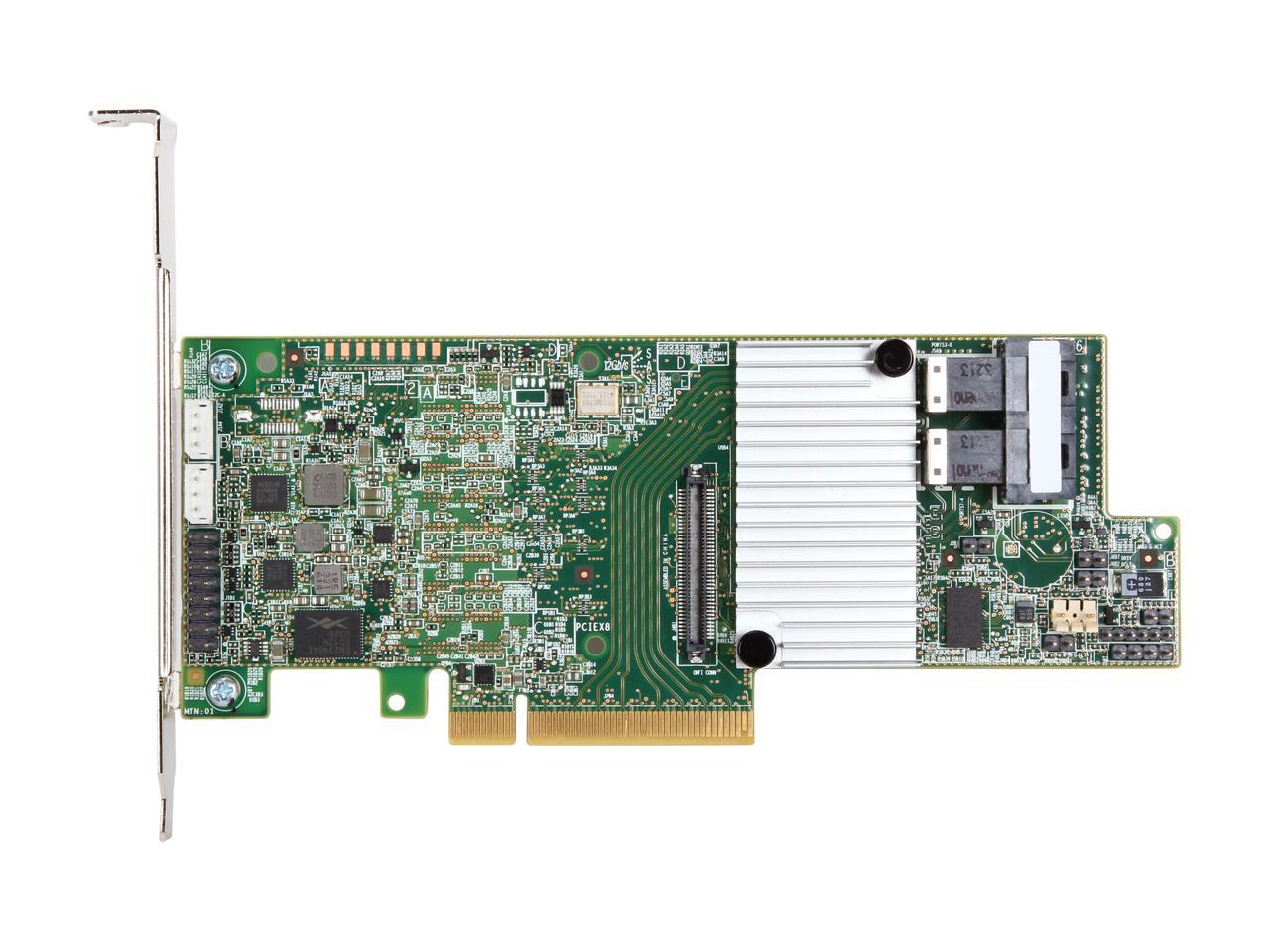 LSI 9300 MegaRAID SAS 9361-8i (LSI00417) PCI-Express 3.0 x8 SATA / SAS High Performance Eight ...