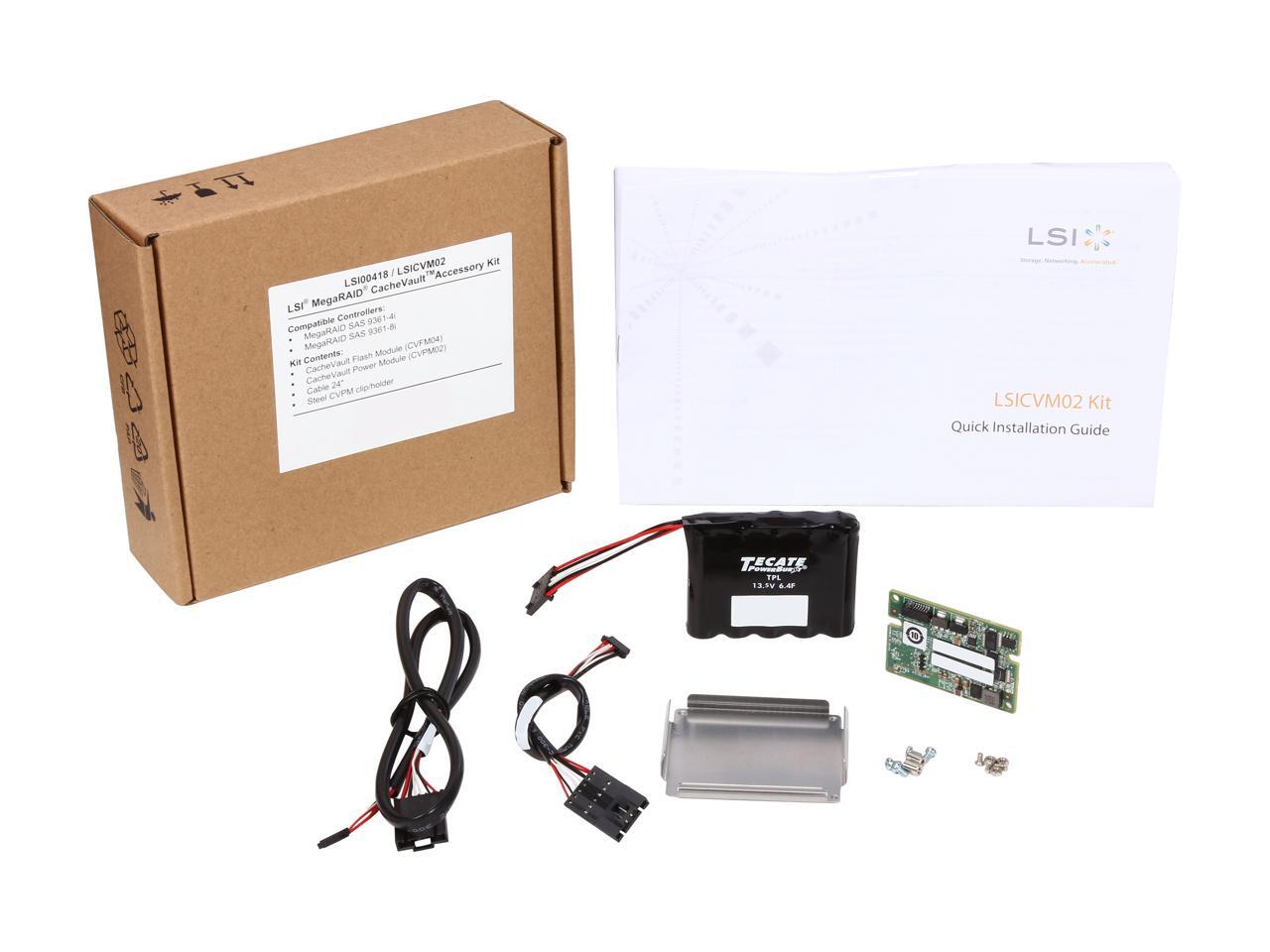 LSI LSICVM02 (LSI00418) CacheVault Accessory Kit for 9361 Series ...