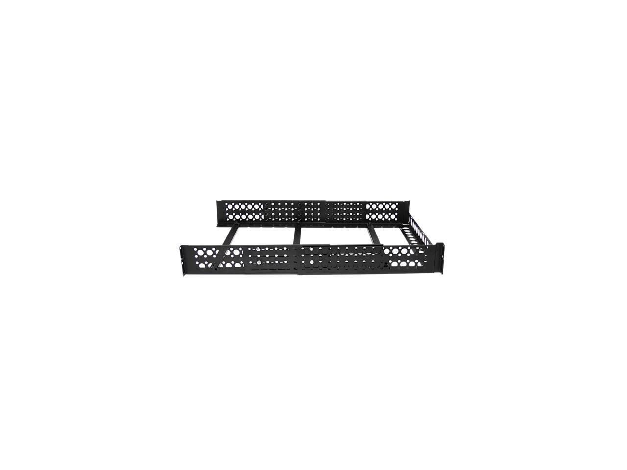StarTech.com UNIRAILS2U 2U Fixed 19" Adjustable Depth Universal Server ...