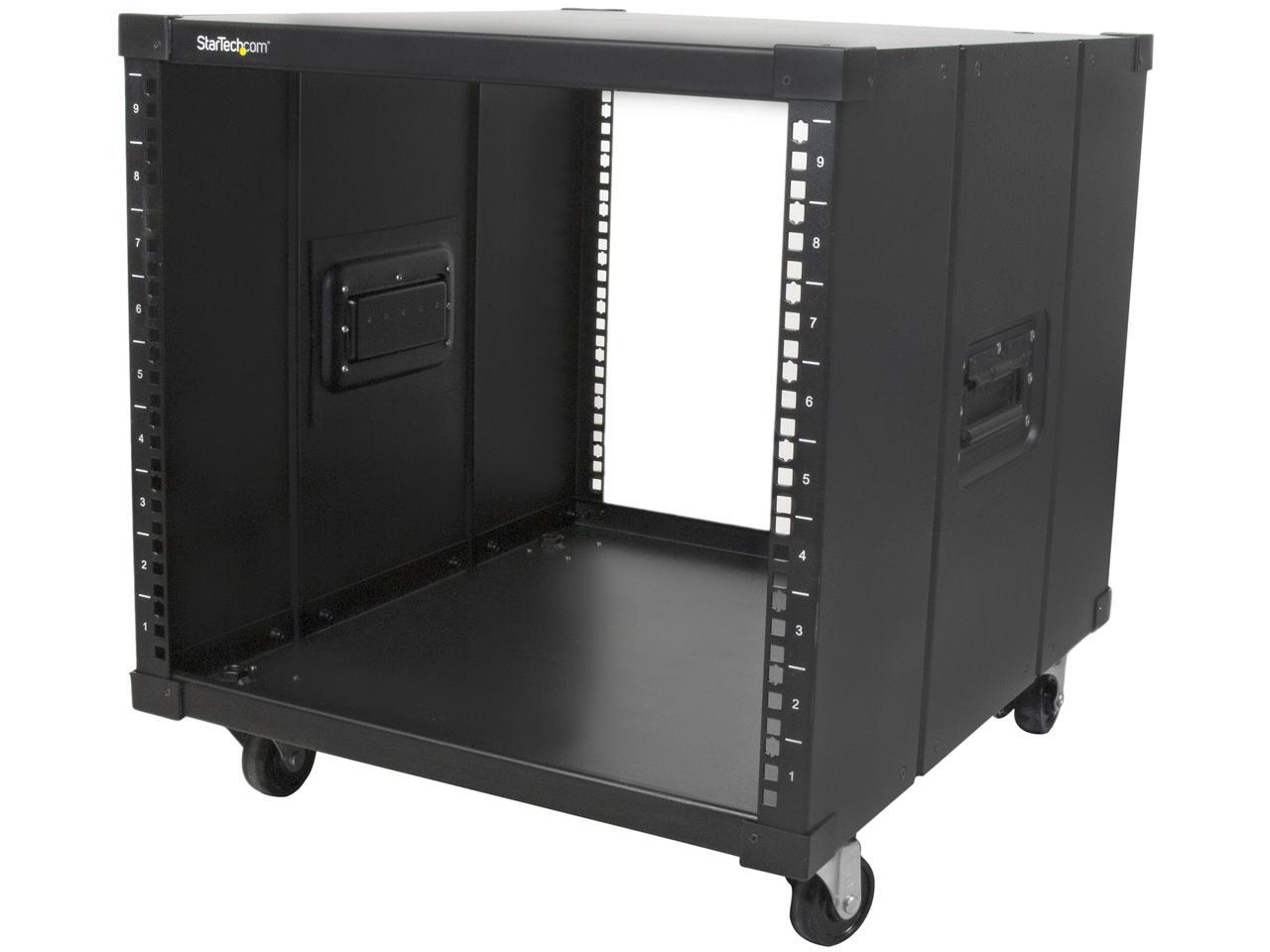 StarTech.com Portable Server Rack with Handles - Rolling Cabinet - 9U ...