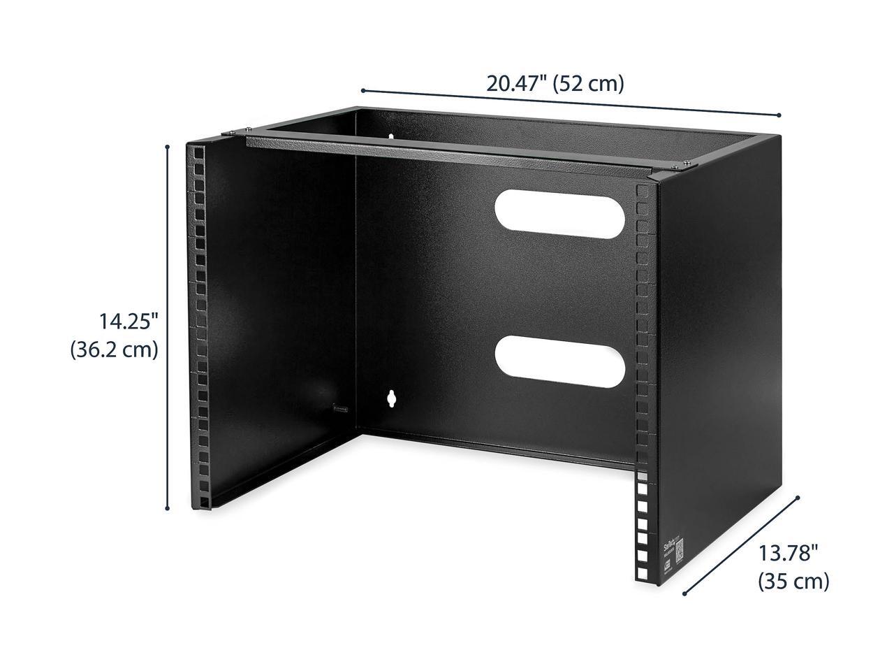 StarTech.com WALLMOUNT8 8U Wall-Mount Bracket for Shallow Rack-Mount ...