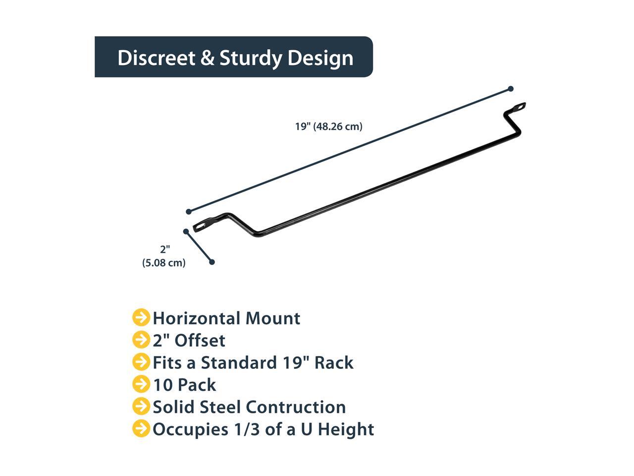 StarTech CMLB102 StarTech.com Cable Lacing Bar - 10 Pack - 75 degrees ...