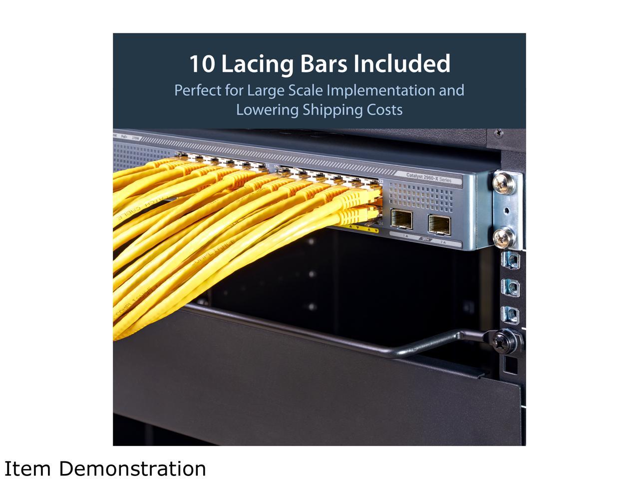 StarTech CMLB102 StarTech.com Cable Lacing Bar - 10 Pack - 75 degrees ...