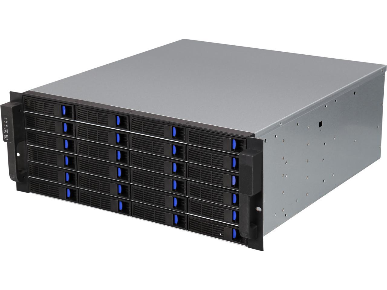 External 4U 24 Bay Hot-Swap 6G SAS / SATA III Rackmount RAID / JBOD ...