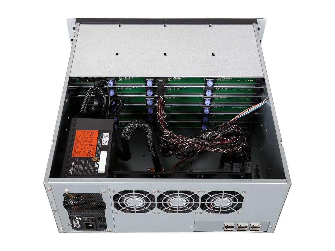 External 4U 24 Bay Hot-Swap 6G SAS / SATA III Rackmount RAID / JBOD ...