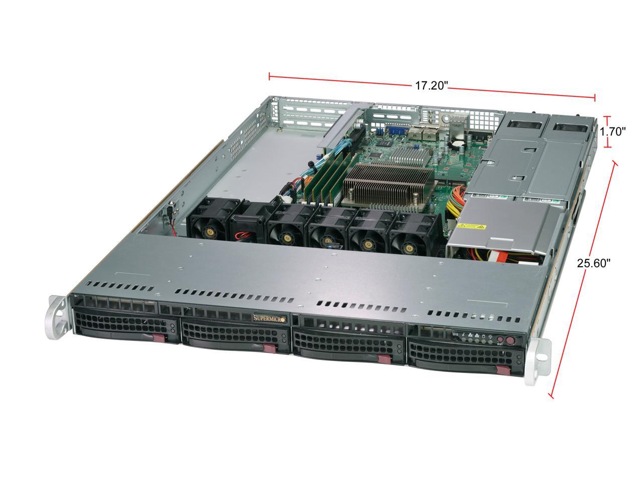 SUPERMICRO SYS-5019C-WR 1U Rackmount Server Barebone, For Customized Please Contact with Newegg ...